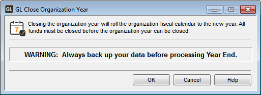 Closing the Year in General Ledger
