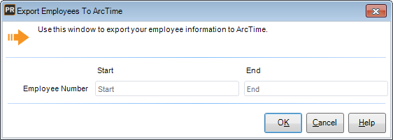 Exporting Employee Records to ArcTime